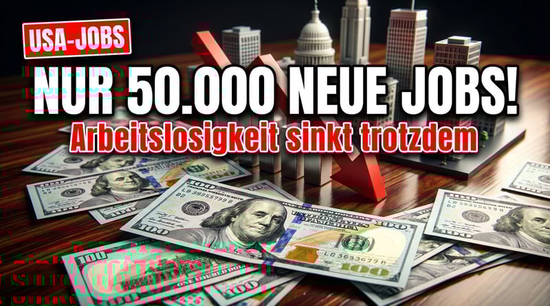 US-Arbeitsmarkt schwächelt: Nur 50.000 neue Stellen im Dezember – doch die Arbeitslosenquote ...
