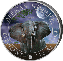 Somalia Elefant Silber ~ 1 Unze, 1 kg ~ ~ aktueller Jahrgang