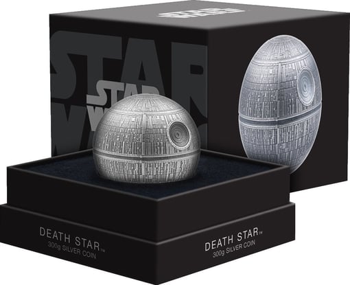 300g Silber Todesstern Star Wars 2024 AF Rund (Auflage: 1.000 | Antik ...