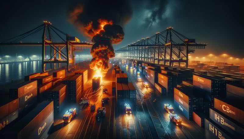 Mysteriöse Explosion erschüttert Hafen von Miami - Containerfahrzeug in ...